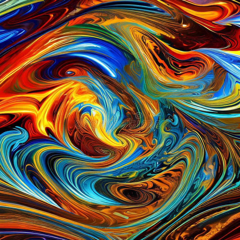 An Abstract Representation of the Elements of Nature, with Swirling ...