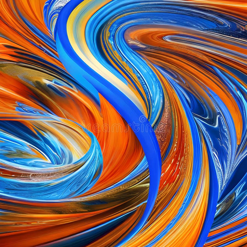 An Abstract Representation of the Elements of Nature, with Swirling ...