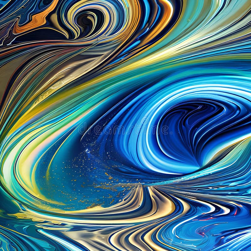 An Abstract Representation of the Elements of Nature, with Swirling ...