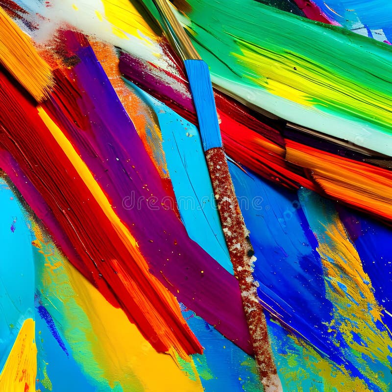 An Abstract Representation of Emotions, with Bold Brushstrokes and ...