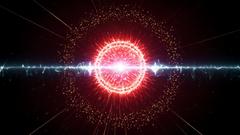 Abstract Representation of Energy or Particle Beam with Glowing Effects ...