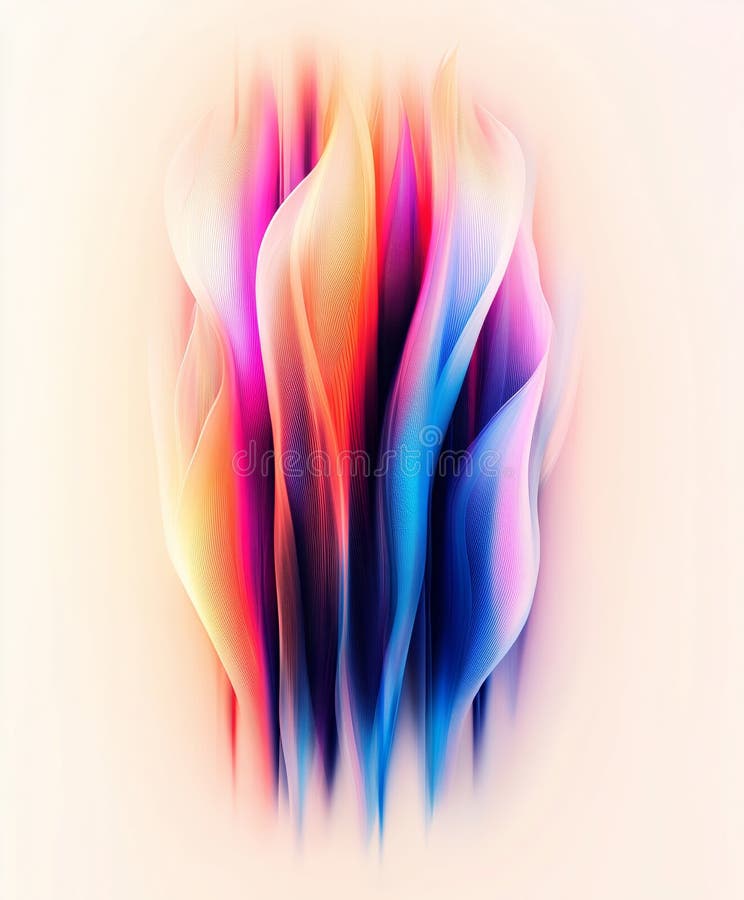 Vibrant Abstract Waves of Color in a Blend of Pink, Blue, and Orange ...