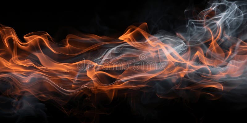 This is an Abstract Representation Featuring Smoke and Flame Waves ...