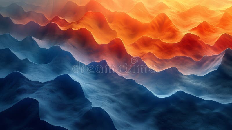 Vibrant Waves, Abstract Art of Dynamic Patterns and Harmonious Colors ...