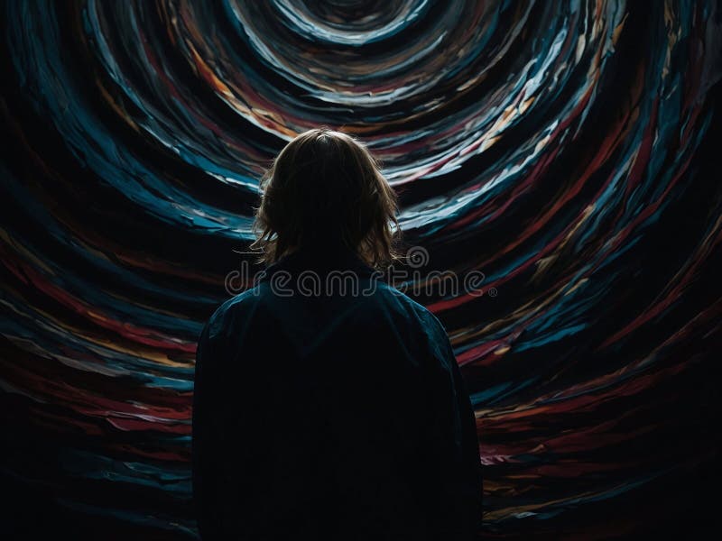 Abstract Representation of the Feeling of Depression and Anxiety of a ...