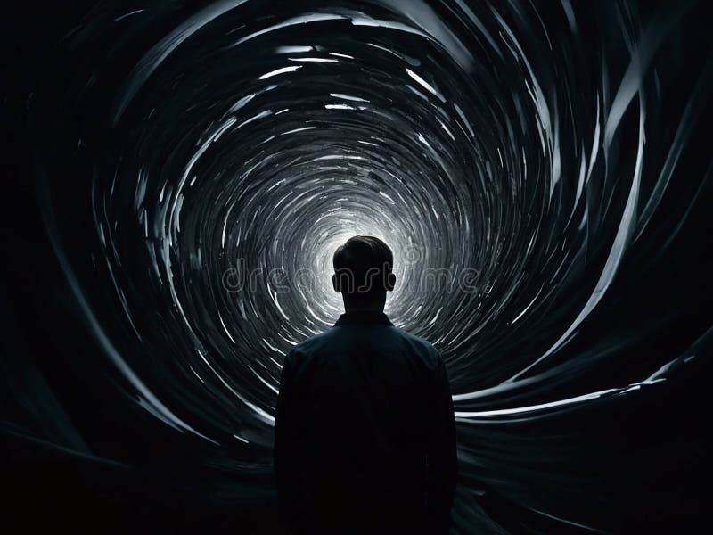 Abstract Representation of the Feeling of Depression and Anxiety of a ...