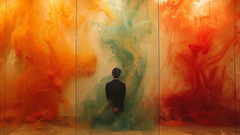 Abstract Representation of the Feeling of Depression and Anxiety of a ...