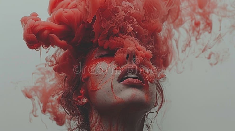 Abstract Representation of the Feeling of Depression and Anxiety of a ...