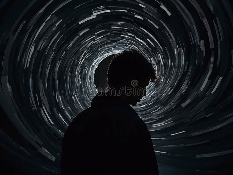 Abstract Representation of the Feeling of Depression and Anxiety of a ...