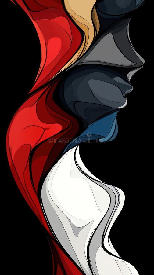 Abstract Representation of a Figure with Flowing Colors, Suggesting ...