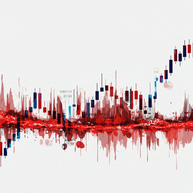 Abstract Representation of a Financial Chart Using Candlestick Patterns ...