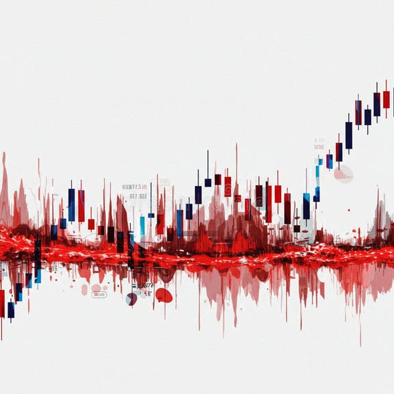 Abstract Representation of a Financial Chart Using Candlestick Patterns ...