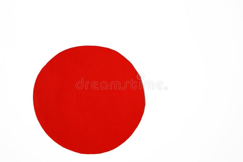 An Abstract Representation of the Flag of Japan. a Red Circle on a ...