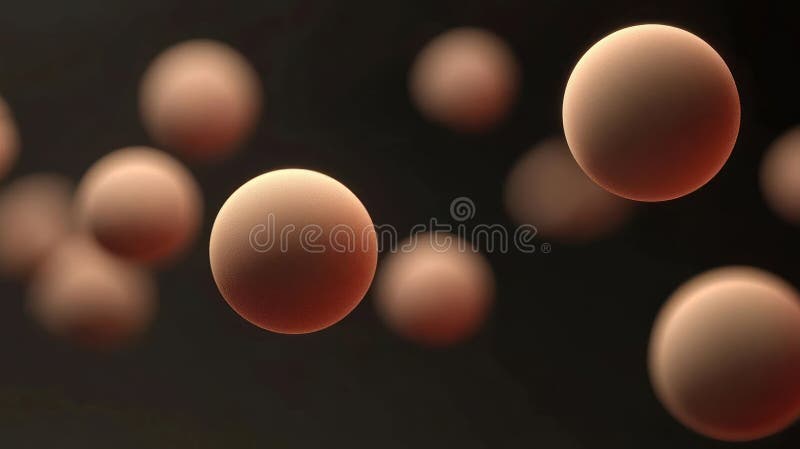 Abstract Representation of Floating Spheres, Possibly Symbolizing Atoms ...