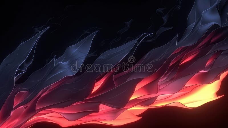 Abstract Representation of Flowing Flames with Dynamic Colors and ...