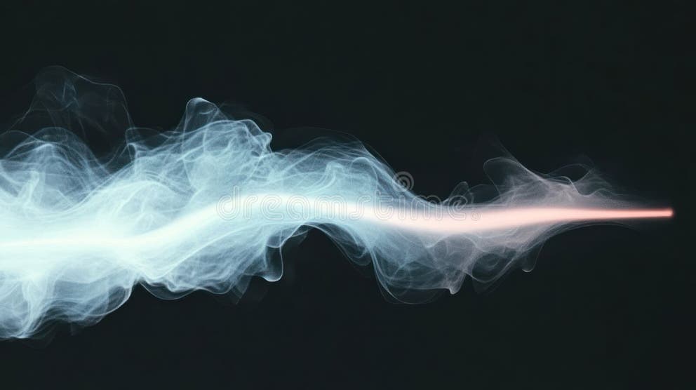 Abstract Representation of Flowing Smoke with a Hint of Light Stock ...