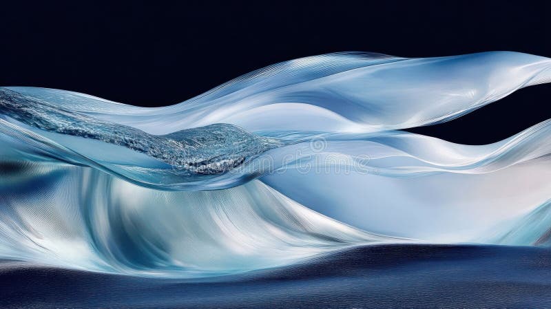 Abstract Representation of Flowing Water with Smooth Curves and ...