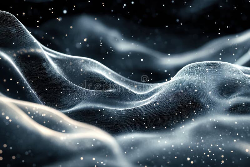 Abstract Representation of Flowing Waves with Luminous Particles in ...