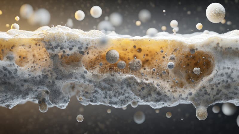 Abstract Representation of Foam and Bubbles, Showcasing a Blend of ...