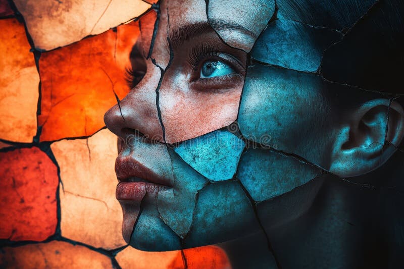Abstract Representation of a Fragmented Mind Stock Photo - Image of ...