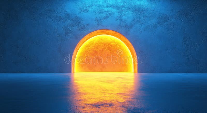 An Abstract Representation of Futuristic Architecture Includes Glowing ... An Abstract Representation of Futuristic Architecture Includes Glowing ...