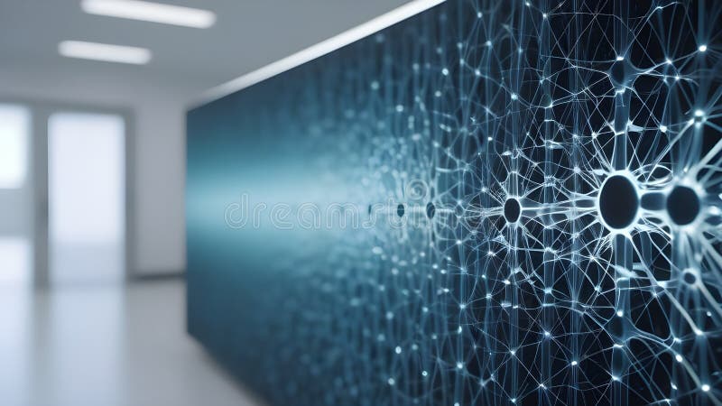 Abstract Representation of Futuristic Technology Networking in Blue ...