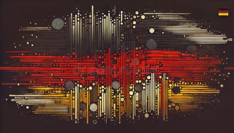 An Abstract Representation of the German Flag, Featuring Horizontal ...