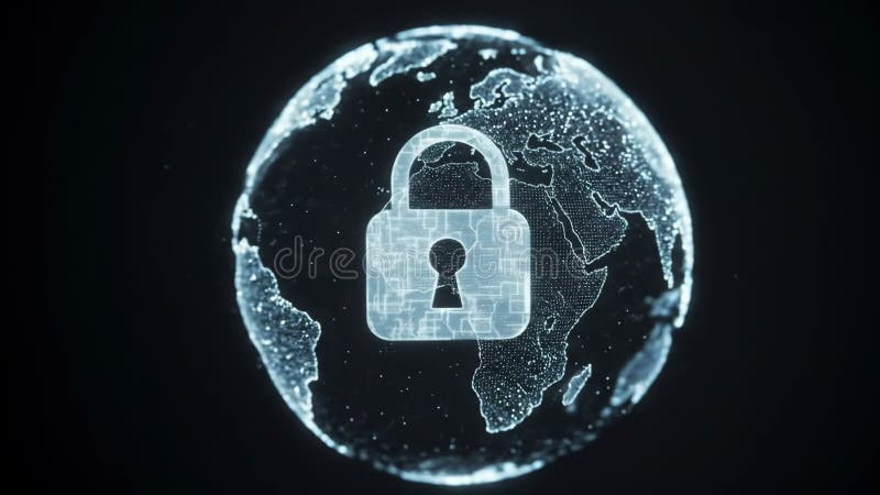 Global Security Network: Protecting Data World Wide in Digital Realm, Cyber Future Stock Footage ...