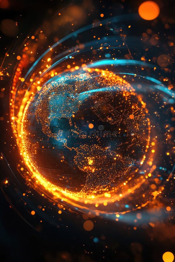 An Abstract Representation of a Glowing Circle with Soft Light Stock ...