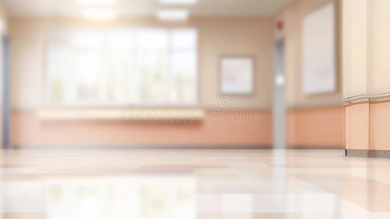 An Abstract Representation of a Hallway, Characterized by Dim Lighting ...