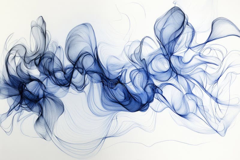 Abstract Representation of a Hand-drawn Sketch of Swirling Lines in ...