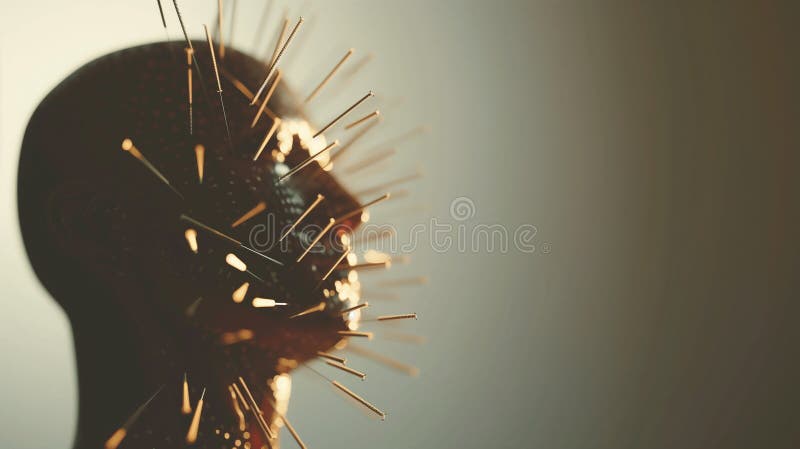 An Abstract Representation of a Head Bursting with Rods, Symbolizing a ...