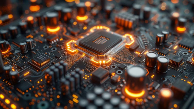 An Abstract Representation of a Holographic Motherboard is Shown with ... An Abstract Representation of a Holographic Motherboard is Shown with ...