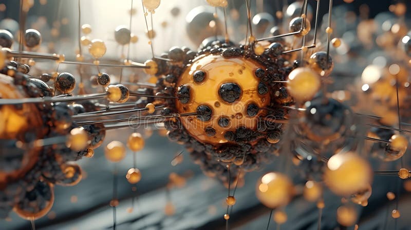 Abstract Neural Network, Beautiful Render Stock Illustration ...