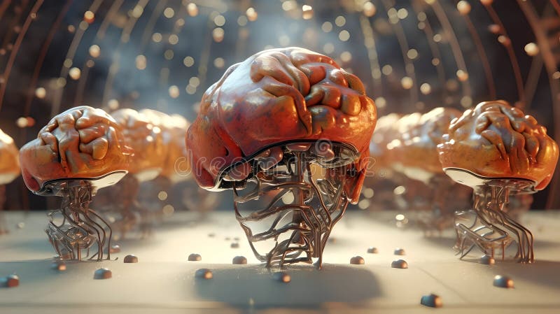 Abstract Neural Network, Beautiful Render Stock Illustration ...