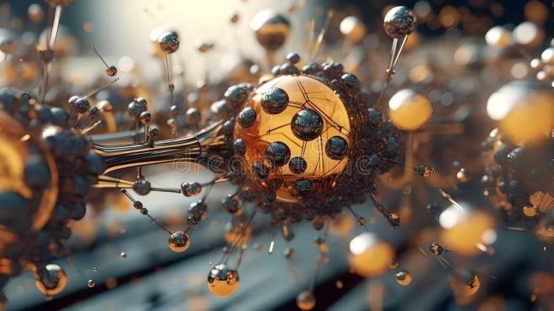 Abstract Neural Network, Beautiful Render Stock Illustration ...