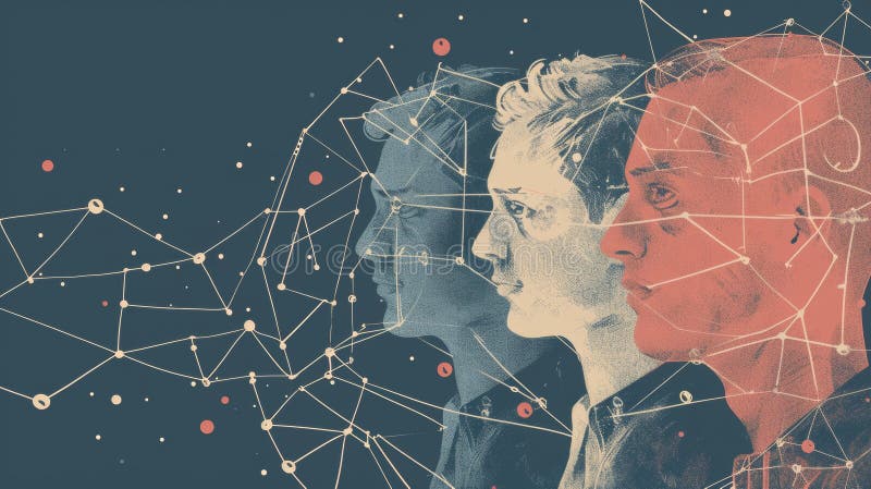 Abstract Representation of Human Connectivity Stock Photo - Image of ...