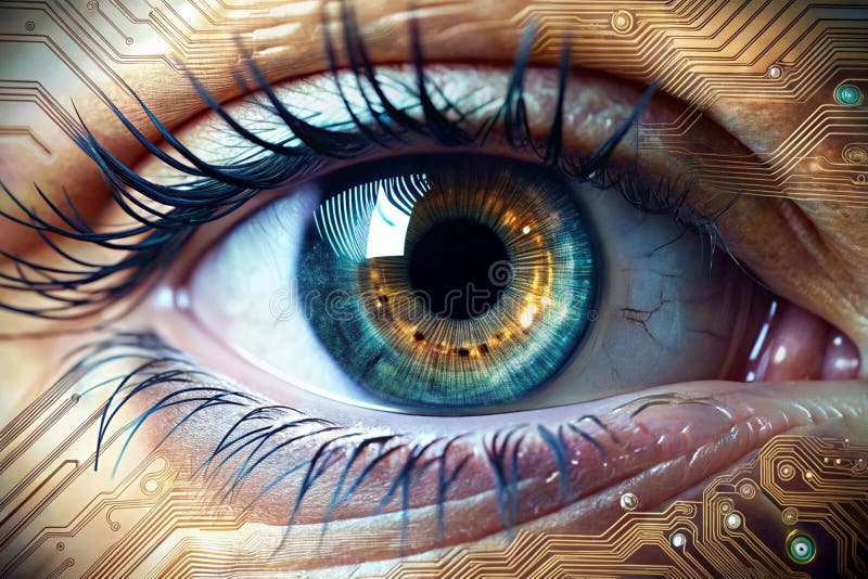 AI and Human Perception: Merging Technology with Human Vision Stock ...