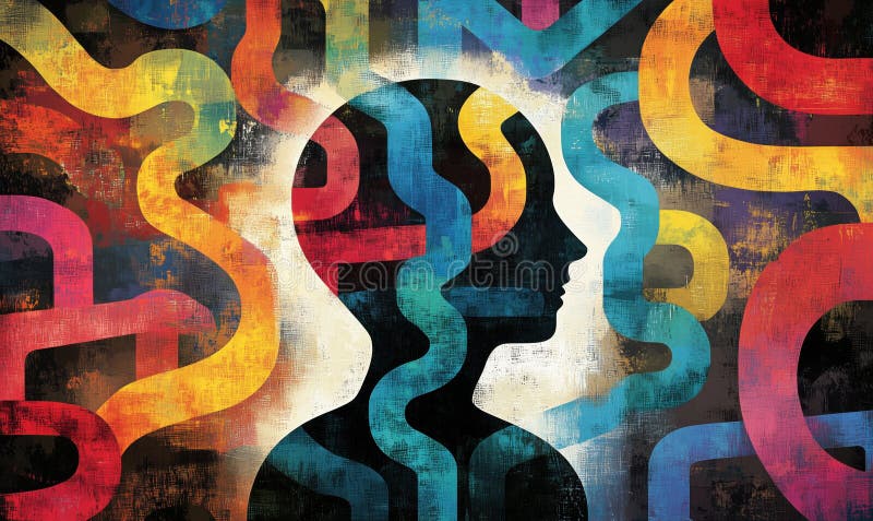 Abstract Representation of Human Mind with Colorful Patterns and Shapes ...