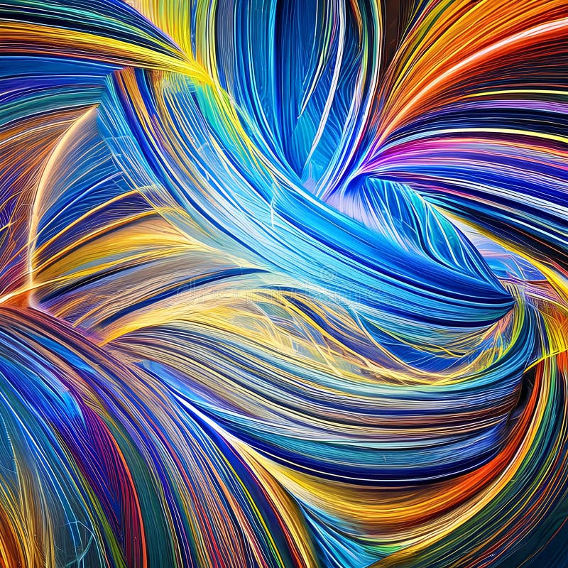 An Abstract Representation of the Human Mind, with Swirling Thoughts ...