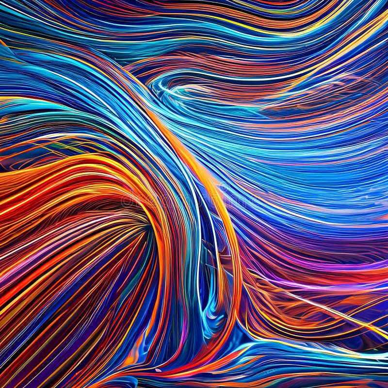 An Abstract Representation of the Human Mind, with Swirling Thoughts ...