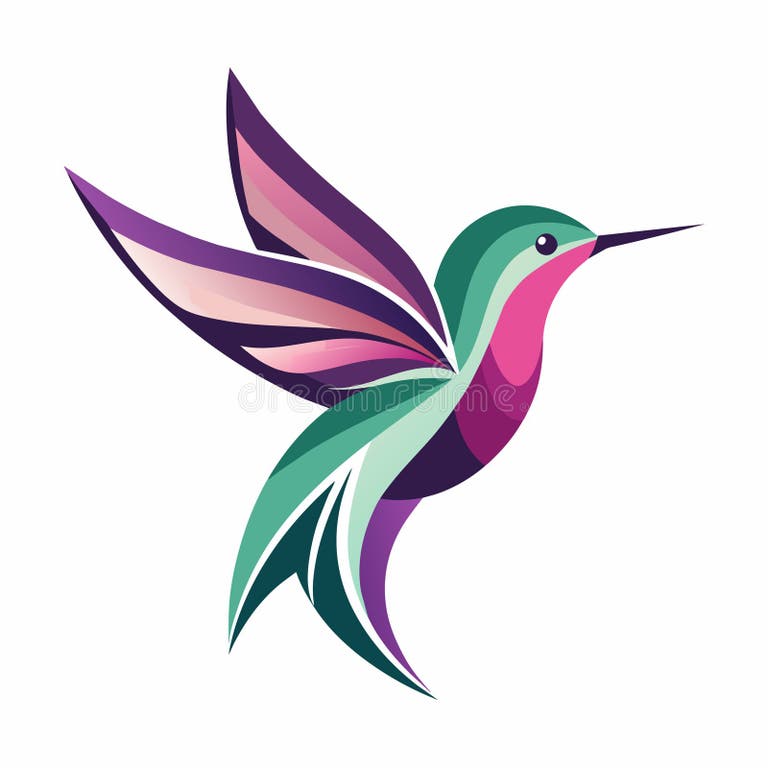Abstract Representation of a Hummingbird in a Logo Design, Abstract ...