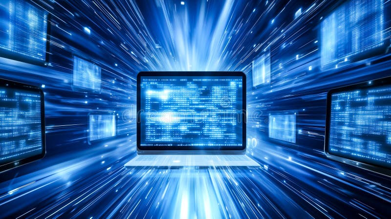 This Abstract Representation Illustrates Dynamic Data Exchange among ...