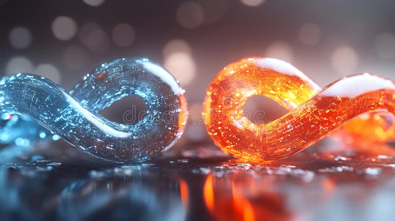 Abstract Representation of Infinity Using Intertwined Ice and Fire ...