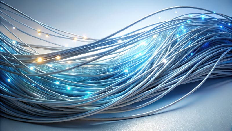 Abstract Representation of Interconnected Digital Pathways Illuminating the Flow of Data through ...