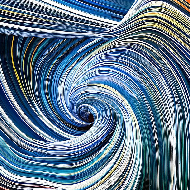 An Abstract Representation of Interconnected Energies, with Swirling ...