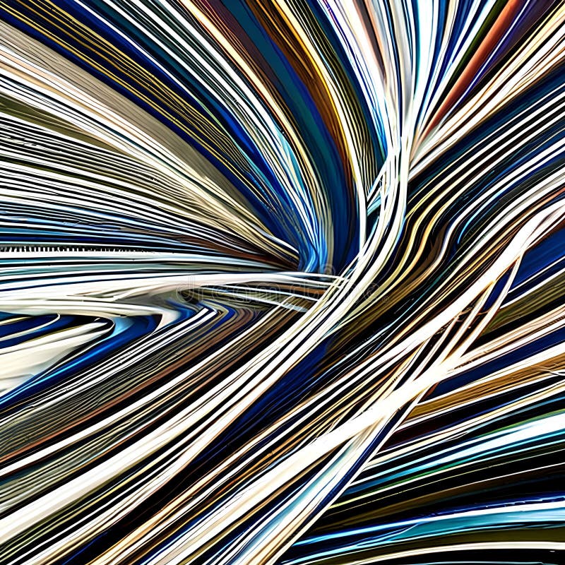 An Abstract Representation of Interconnected Energies, with Swirling ...