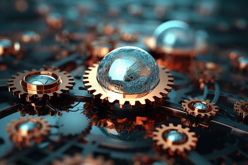 Abstract Representation of Interconnected Gears Stock Illustration ... Abstract Representation of Interconnected Gears Stock Illustration ...