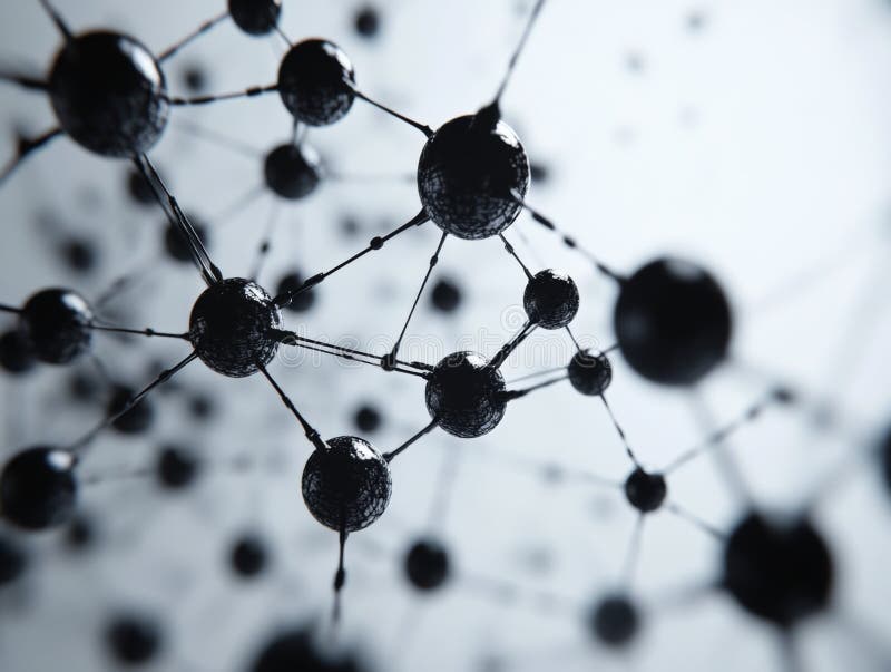 Abstract Representation Of Interconnected Molecular Structures