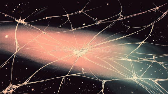 Abstract Representation of Interconnected Neural Pathways in a Cosmic ...